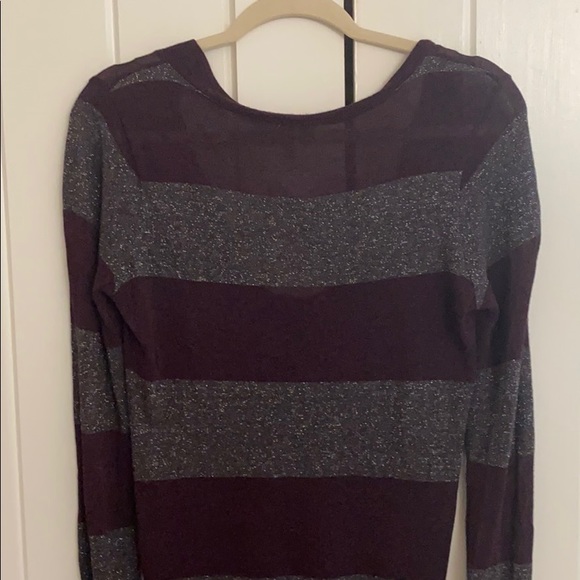 Splendid | Tops | Long Splendid Purple And Metallic Shirt M | Poshmark